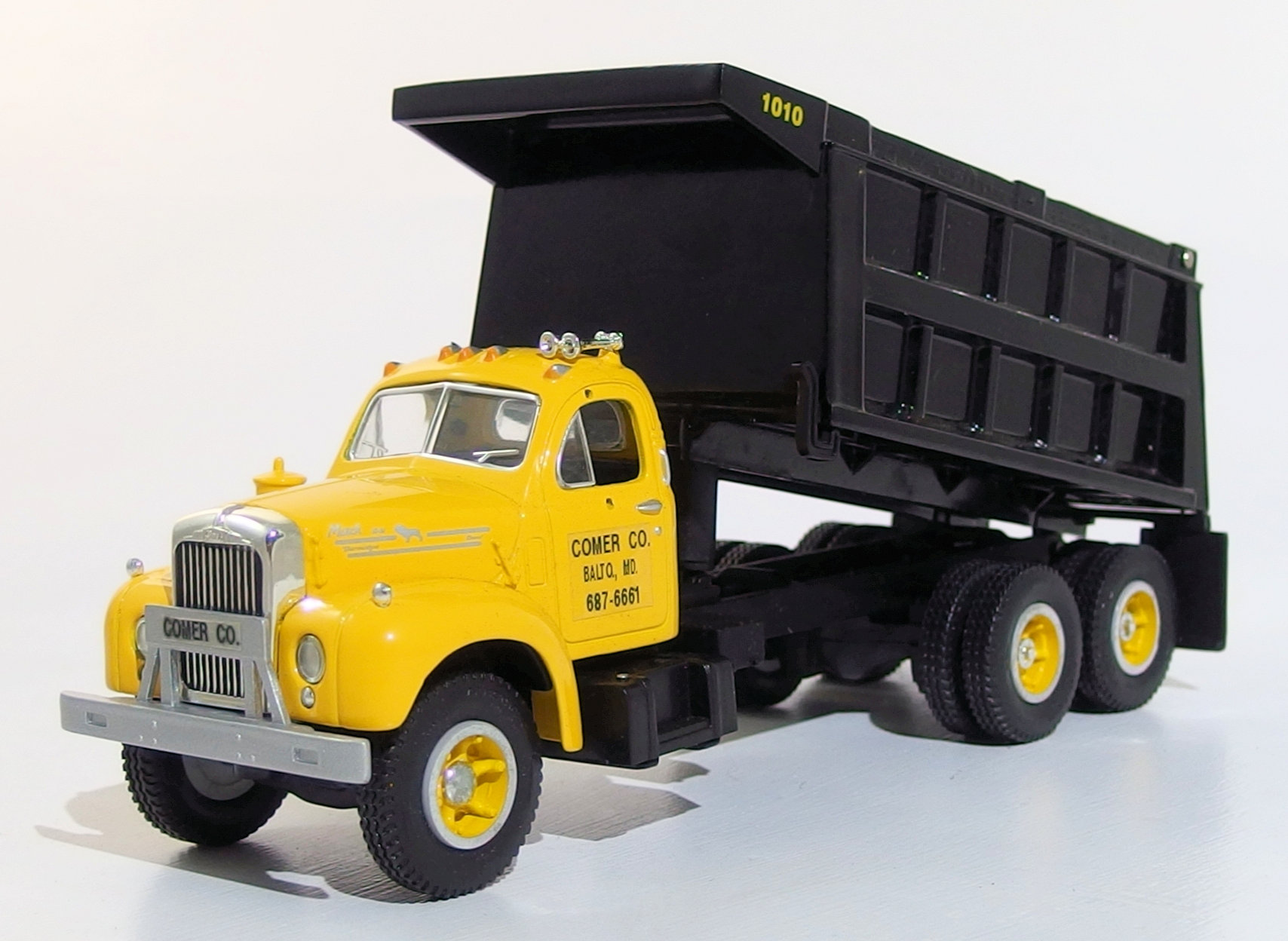 First Gear Replica “B” Mack “Comer Co” Dump Truck - Trucks From The Past
